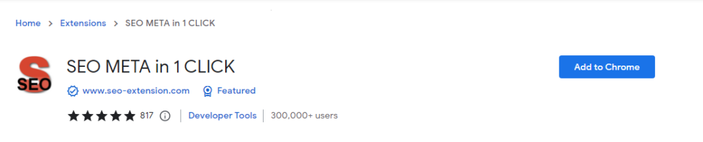 SEO Meta in 1-Click: Chrome SEO Extension